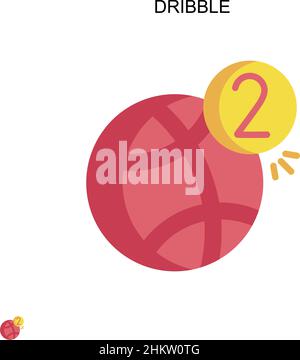 Dribble Simple vector icon. Illustration symbol design template for web ...