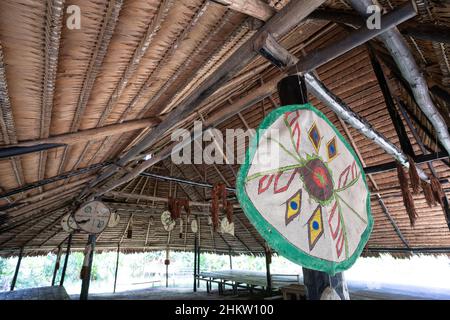Architecture of a maloca in the indigenous community of the Ticunas ...