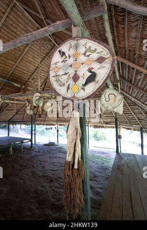 Architecture of a maloca in the indigenous community of the Ticunas ...