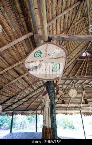 Architecture of a maloca in the indigenous community of the Ticunas ...