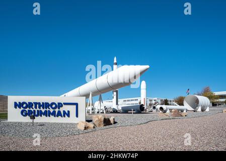 Rockets on display at the Northrop Grumman Rocket Garden, Corrine, Utah ...