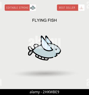 Flying fish icon Stock Vector Image & Art - Alamy