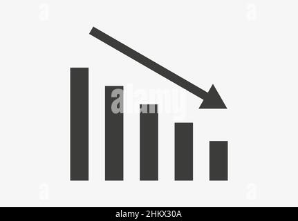 decrease diagram chart business report vector illustration Stock Vector Image & Art - Alamy