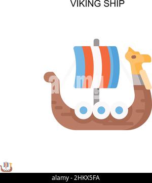 Viking ship icon logo design illustration vector Stock Vector Image ...