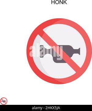 Sound horn vector illustration. Traffic safety caution sign Stock ...