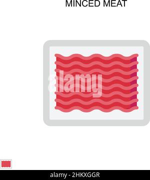 Meat Simple vector icon. Illustration symbol design template for web ...