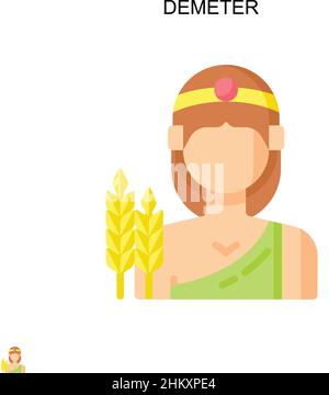 Demeter agriculture logo design in the circle, modern farm logo vector ...