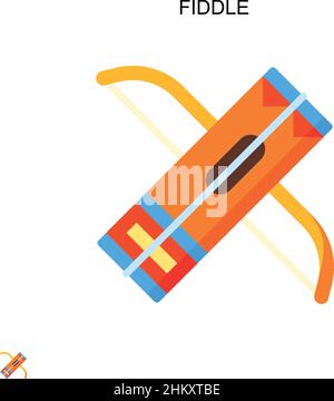 Fiddle Simple vector icon. Illustration symbol design template for web ...