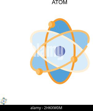 Simple atom and molecule logo design template. Symbol and sign vector ...
