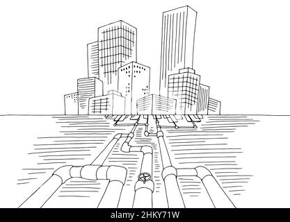 Underground Water Pipe System illustration Stock Vector Image & Art - Alamy