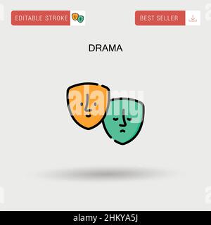 Drama and theatre class isolated cartoon vector illustration Stock ...