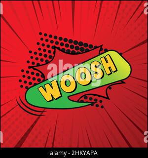 Comic lettering WOOSH on white background - Vector illustration Stock ...