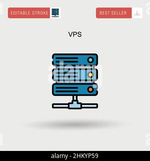 vps with computer for network infrastructure concept isolated vector ...