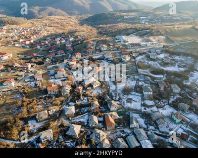 Aerial view of Village of Dolen with Authentic nineteenth century ...