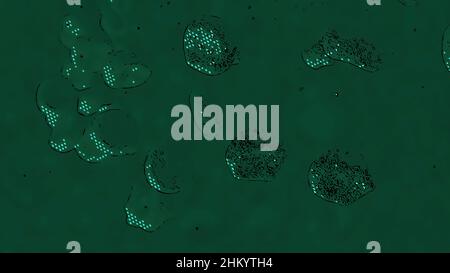3d illustration - comic style of Sick Red Blood Cells Flowing Inside ...