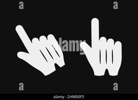 Clicking mouse cursors, computer finger pointers vector set. Mouse ...