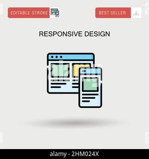 Responsive Website Design With Laptop Computer and Tablet Computer Screen Vector Illustration ...