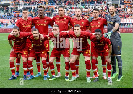 AS Roma starting line up during the UEFA Europa League MD5 match ...