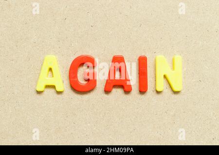 Color alphabet letter with word renew on wood background Stock Photo ...