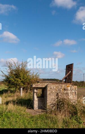 A decommissioned Royal Observer Corp nuclear monitoring post sits in a ...