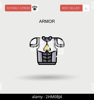 Illustration of a metal suit of armor Stock Vector Image & Art - Alamy