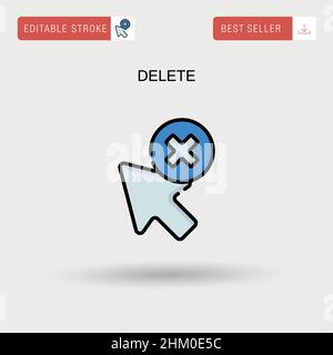 Sign user delete icon simple vector. People remove. Service account ...