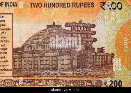 India Aug 23 2021 Historical Monuments Sanchi Stupa printed on revese ...
