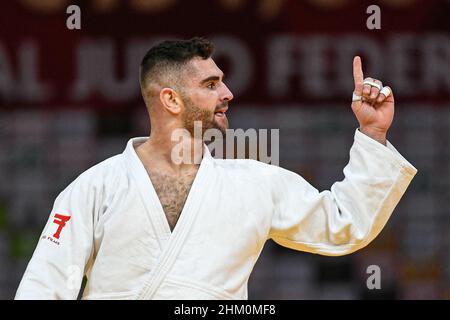 Men's -100 kg, Peter Paltchik of Israel competes during the Paris Grand ...
