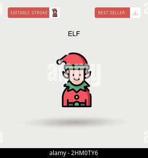 cartoon elf girl icon Stock Vector Image & Art - Alamy