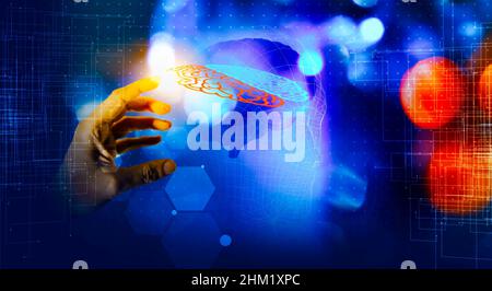 Digital Brain Metaverse Stock Photo - Alamy