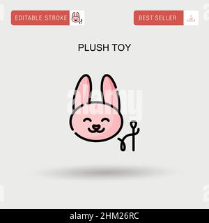 Stuffed animal rabbit icon vector illustration design draw Stock Vector ...