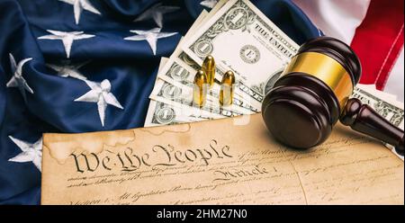 Preamble to the Constitution of the United States, money and passport ...