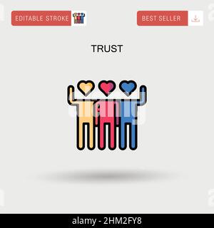 Trust people icon simple vector. Business deal Stock Vector Image & Art ...