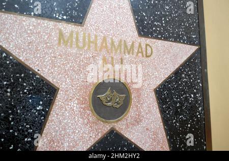 Muhammad Ali star on wall beside Hollywood Walk of Fame, Hollywood ...