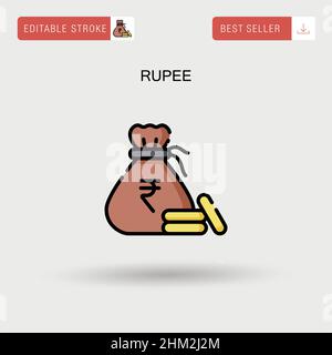 Rupee Simple vector icon Stock Vector Image & Art - Alamy