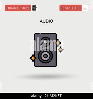 Simple voice sound display. Audio graph of waveform equalizer. Audio ...
