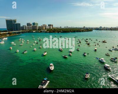 Aerial photo Haulover Miami Beach sand bar Stock Photo - Alamy