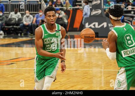 Boston Celtics forward Aaron Nesmith poses for a photo during the ...