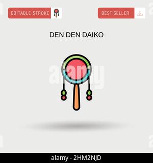 Den-den-daiko Simple vector icon. Illustration symbol design template ...