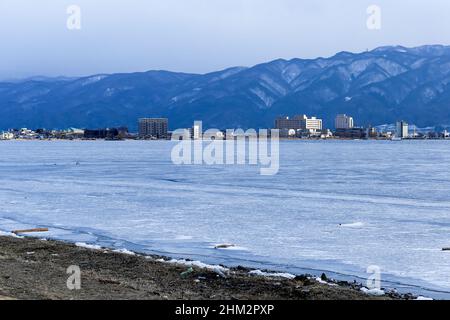 suwa, nagano, japan, 2022/06/02 , Shinto priest at Suwa Grand Shrine ...