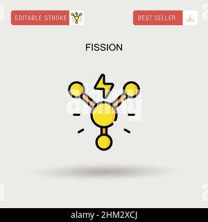 Nuclear fusion reaction process vector image. Illustration showing a ...