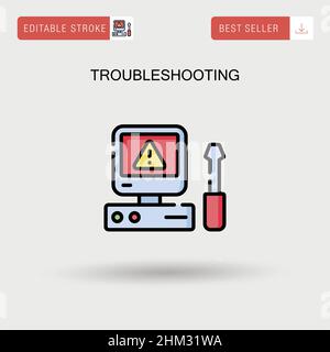 troubleshooting icon vector Stock Vector Image & Art - Alamy