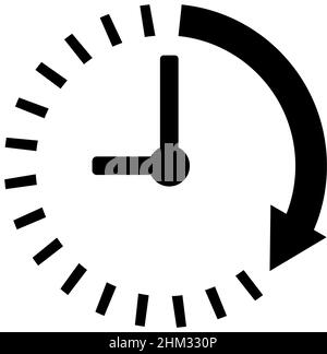 Past time icon Black line art vector in black and white outline set ...