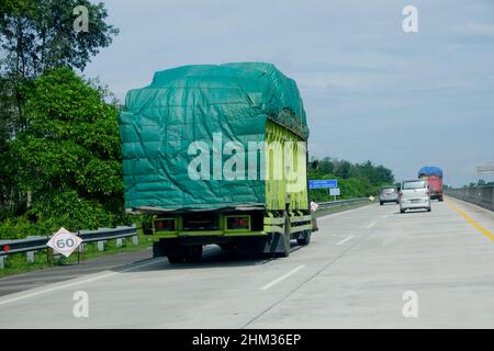 Lampung, Indonesia, 02 06 2022- Trans Sumatra toll road. The Trans ...