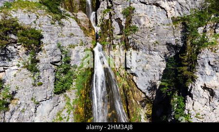 Grunas Waterfall is a picturesque site inside the National Park of ...