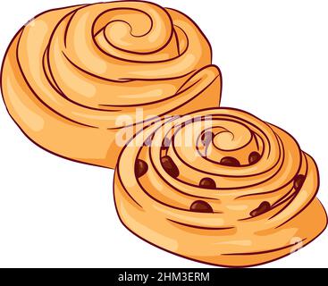 Hand-drawn Scone bread illustration. Quick bread, usually known in ...