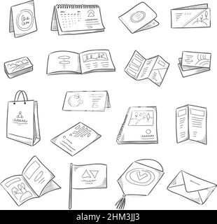 Visit card. Doodle sketch style. Illustration for furniture store ...