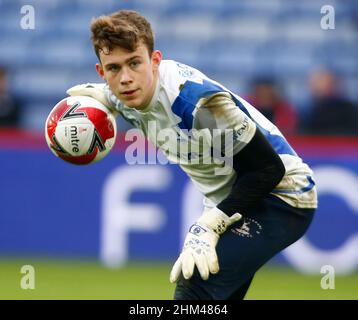 Patrick Boyes of Hartlepool United during the pre-match warm-up during ...