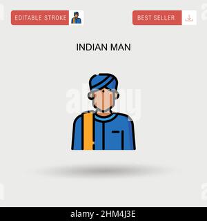 indian man portrait Stock Vector Image & Art - Alamy