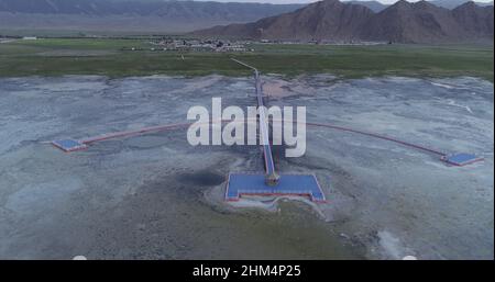 Xinjiang barkol aerial summer barkol lake scenery Stock Photo - Alamy
